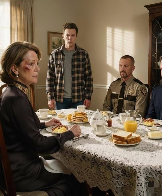 After my son hit me, I set the lace tablecloth, prepared a traditional ...